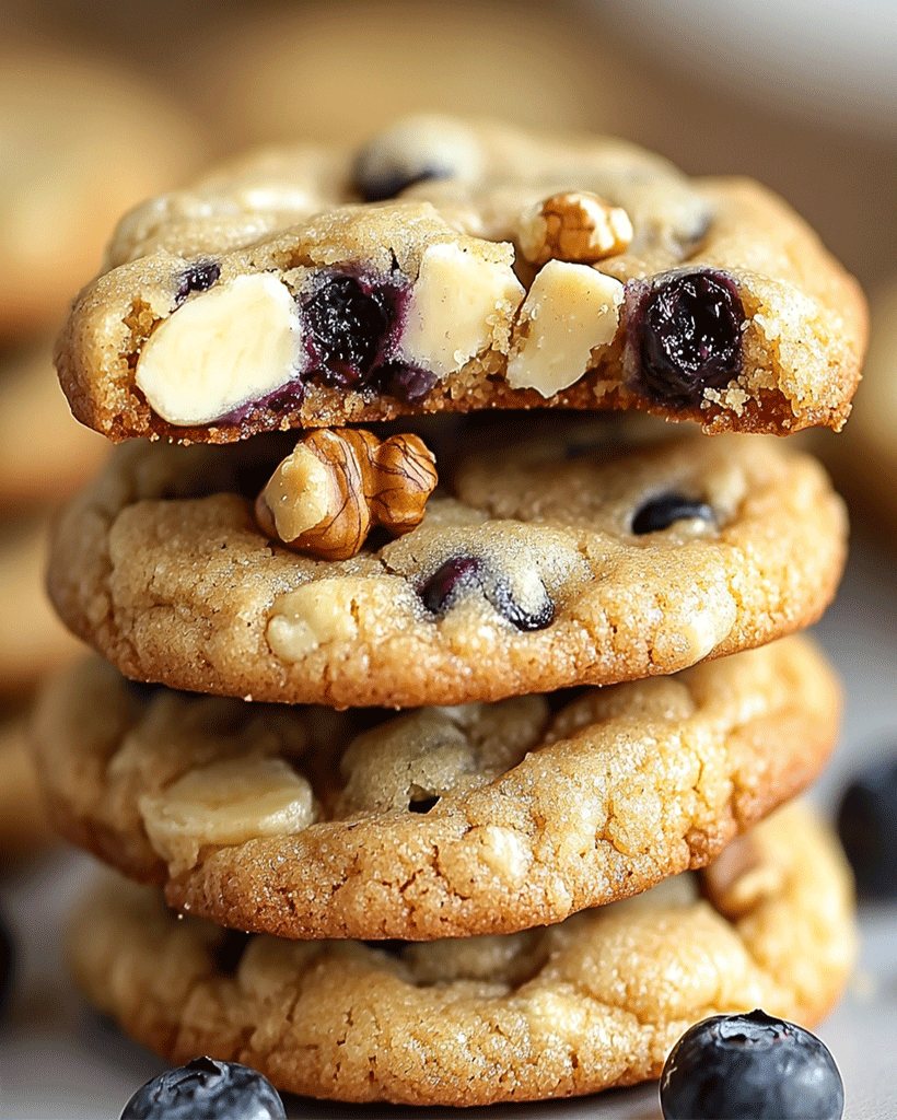Banana Blueberry Walnut Cookies - Chewy Dessert Recipe - Slam Recipes
